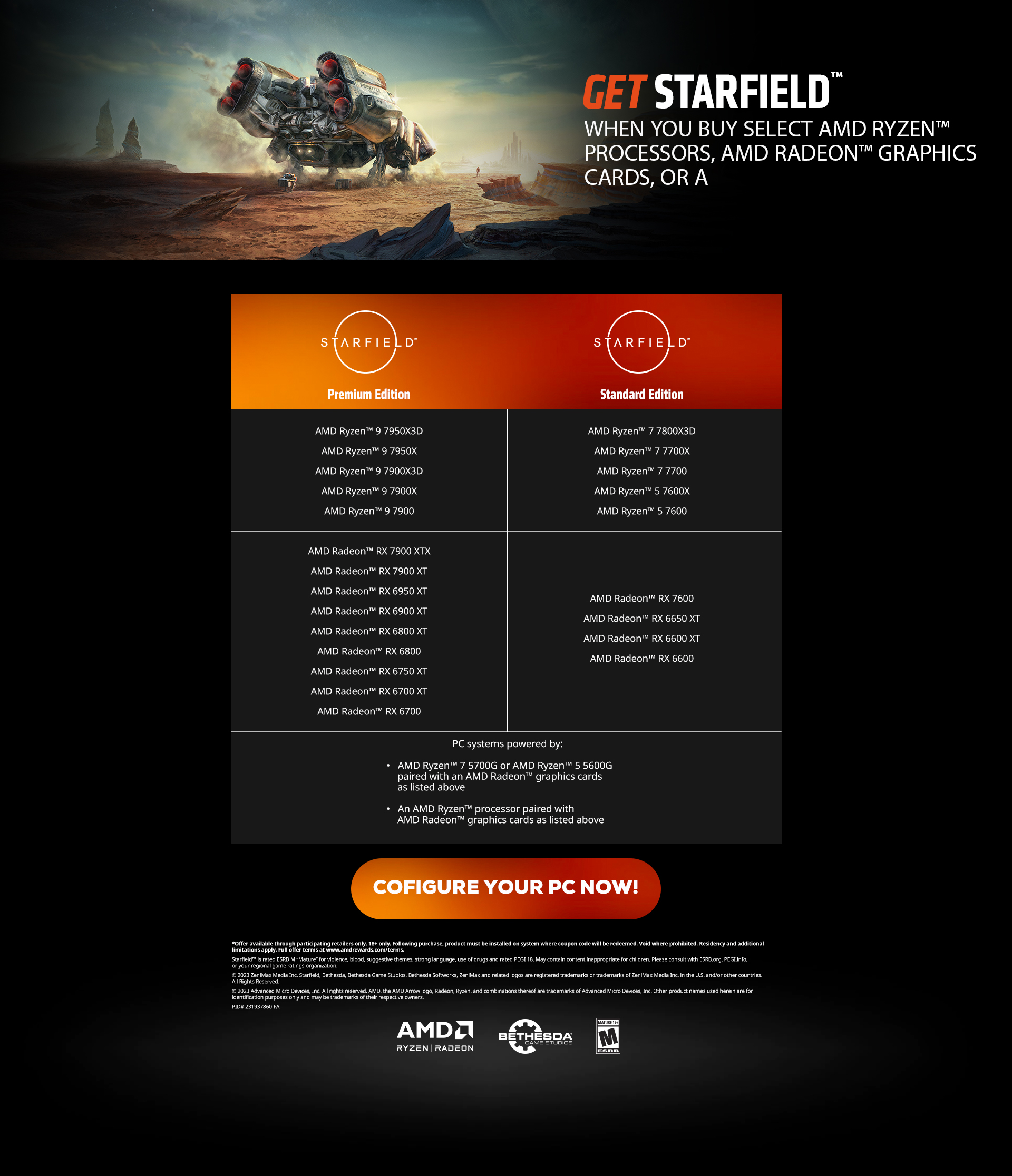 AMD Starfield™ Game Bundle with AMD Ryzen CPUs and Radeon GPUs| TheMVP